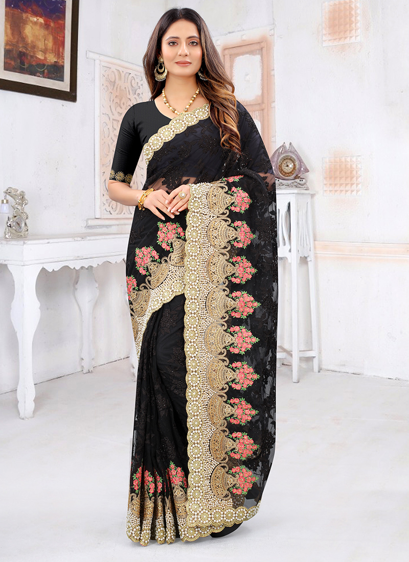 UTV Sajdi Heavy Resham Work Soft Net Wedding Sarees Collection Catalog