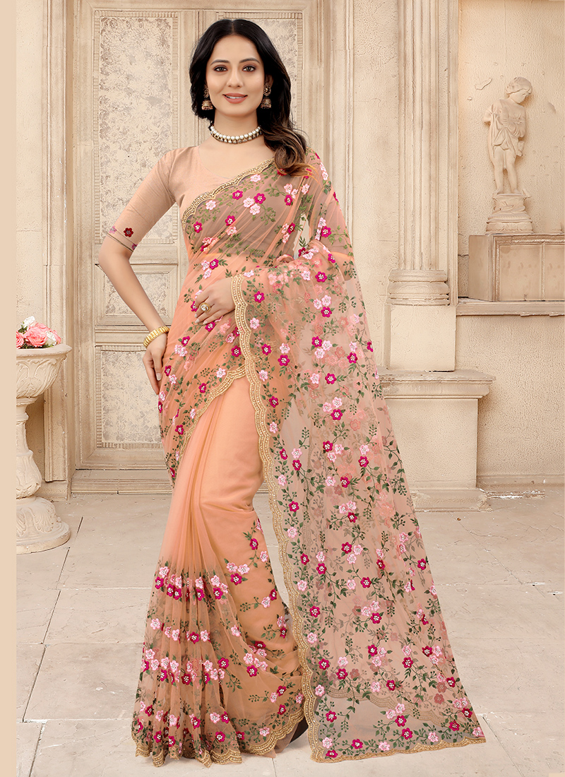 UTV Sensational Heavy Net Wedding Wear Zarkan Work Sarees Collection ...