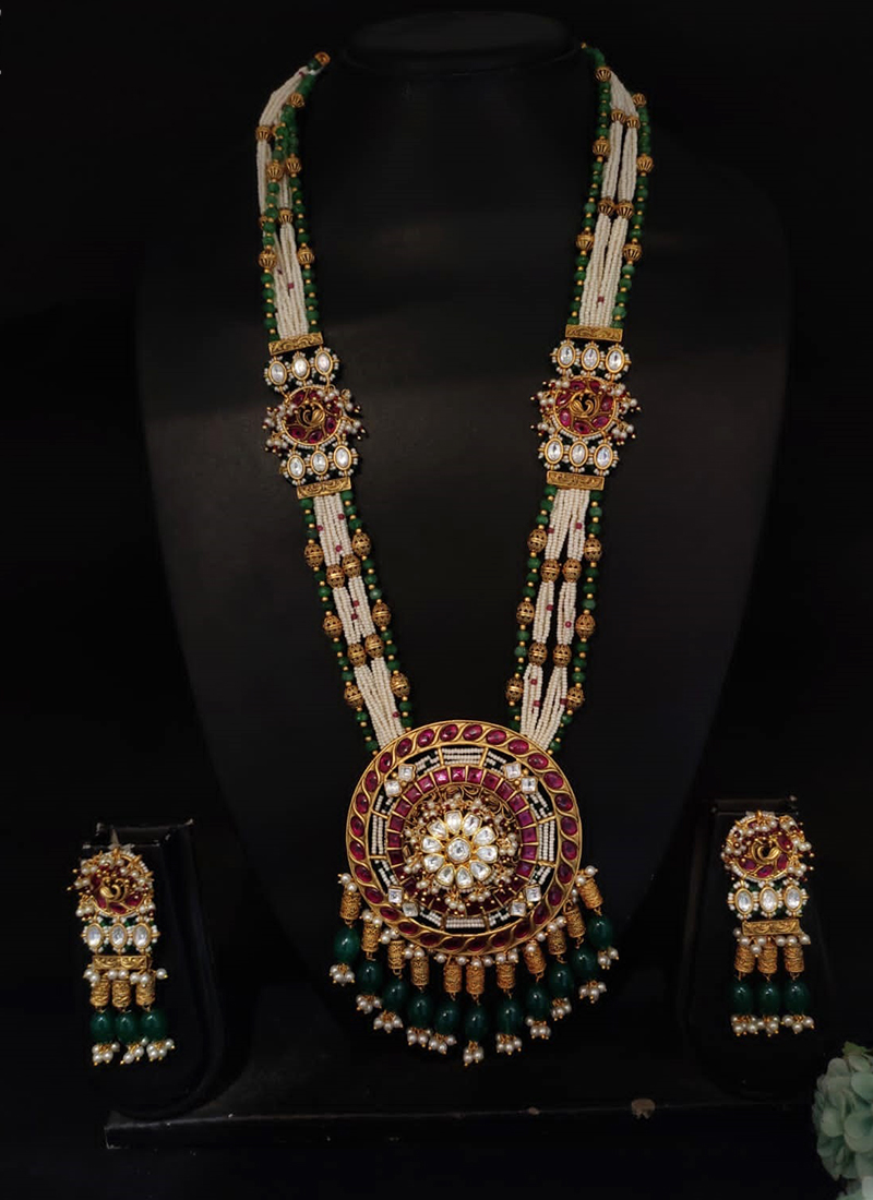 Gold Plated Rajasthani Jewellery Set Rani Haar Collection Catalog