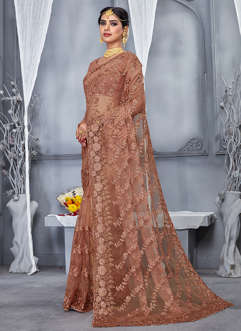 Ishita Heavy Net Resham Embroidery Wedding Sarees Collection Catalog