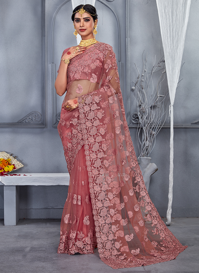 Ishita Heavy Net Resham Embroidery Wedding Sarees Collection Catalog