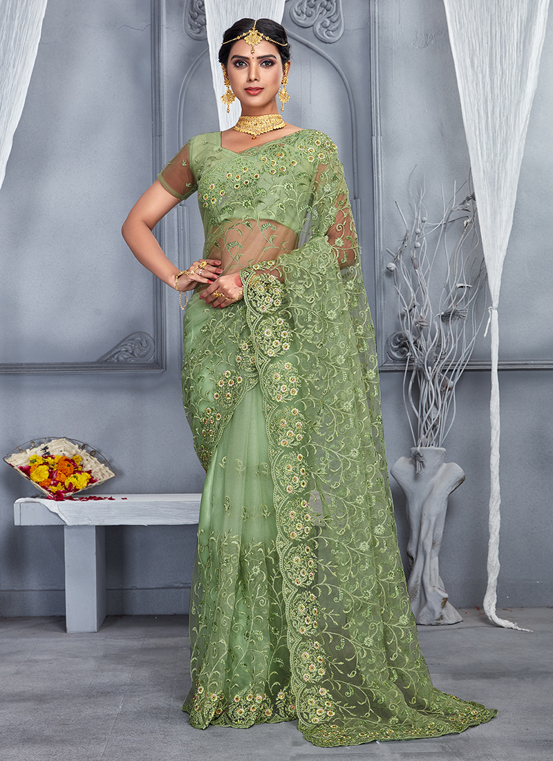 Ishita Heavy Net Resham Embroidery Wedding Sarees Collection Catalog