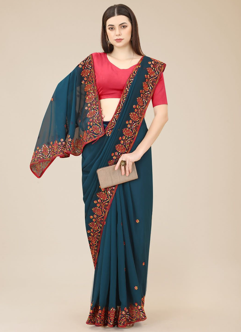 Rashmita Georgette Wholesale Sarees 4 Pieces Catalog Catalog