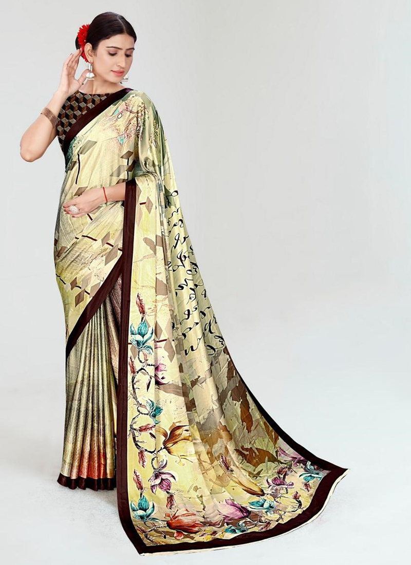 Signature Digital Japan Satin Wholesale Sarees 8 Pieces Catalog Catalog