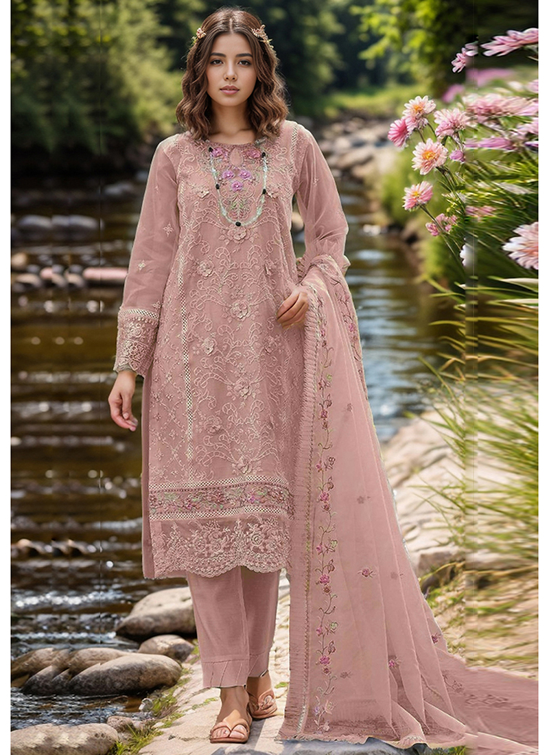 HT Organza Wholesale Pakistani Suit 4 pieces Catalog Catalog