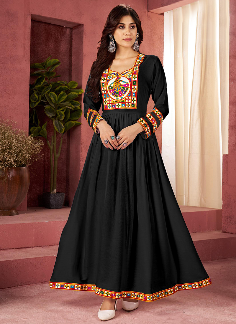Rayon Navratri Wear Readymade Gown 3 Pieces Catalog Catalog