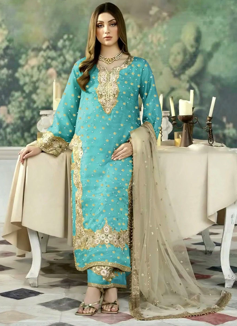 Buy Jimmy Choo Silk Rama Festival Wear Sequin Work Readymade Pakistani ...