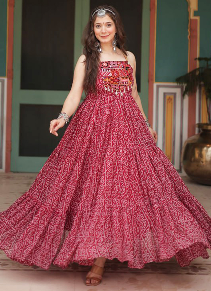 Faux Georgette Party Wear Readymade Gown 3 Pieces Catalog Catalog