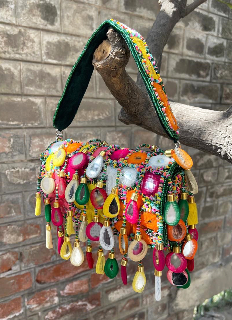 Drop Mirror Multi Color Flap Bags Catalog